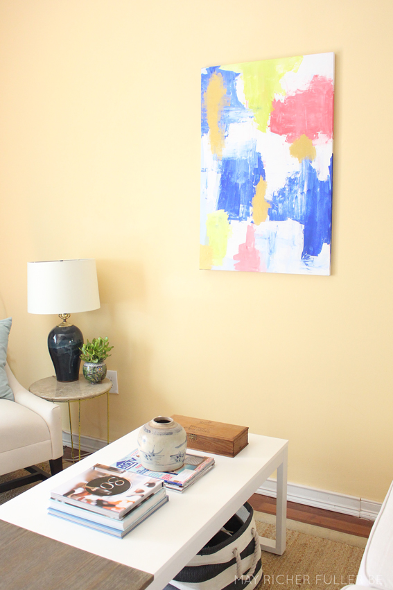 DIY Abstract Art for the Living Room
