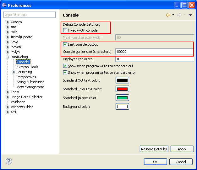 How to Increase Console Buffer Size in Eclipse IDE - Output and Debug ...