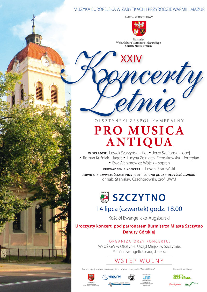 Dziedzictwo kulturowe i przyrodnicze: Koncerty letnie: Szczytno i Wrzesina