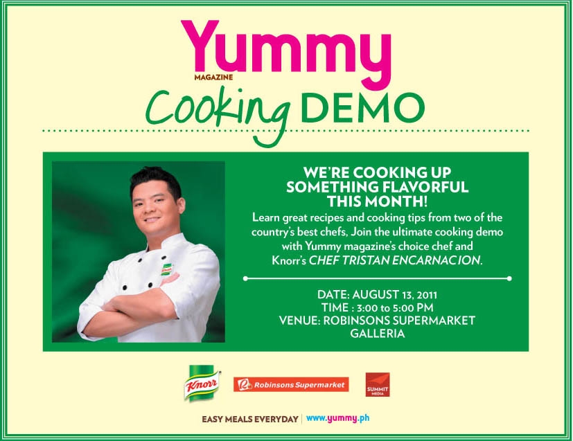 An Invite To Yummy Magazine Cooking Demo | YedyLicious Manila Food Blog ...