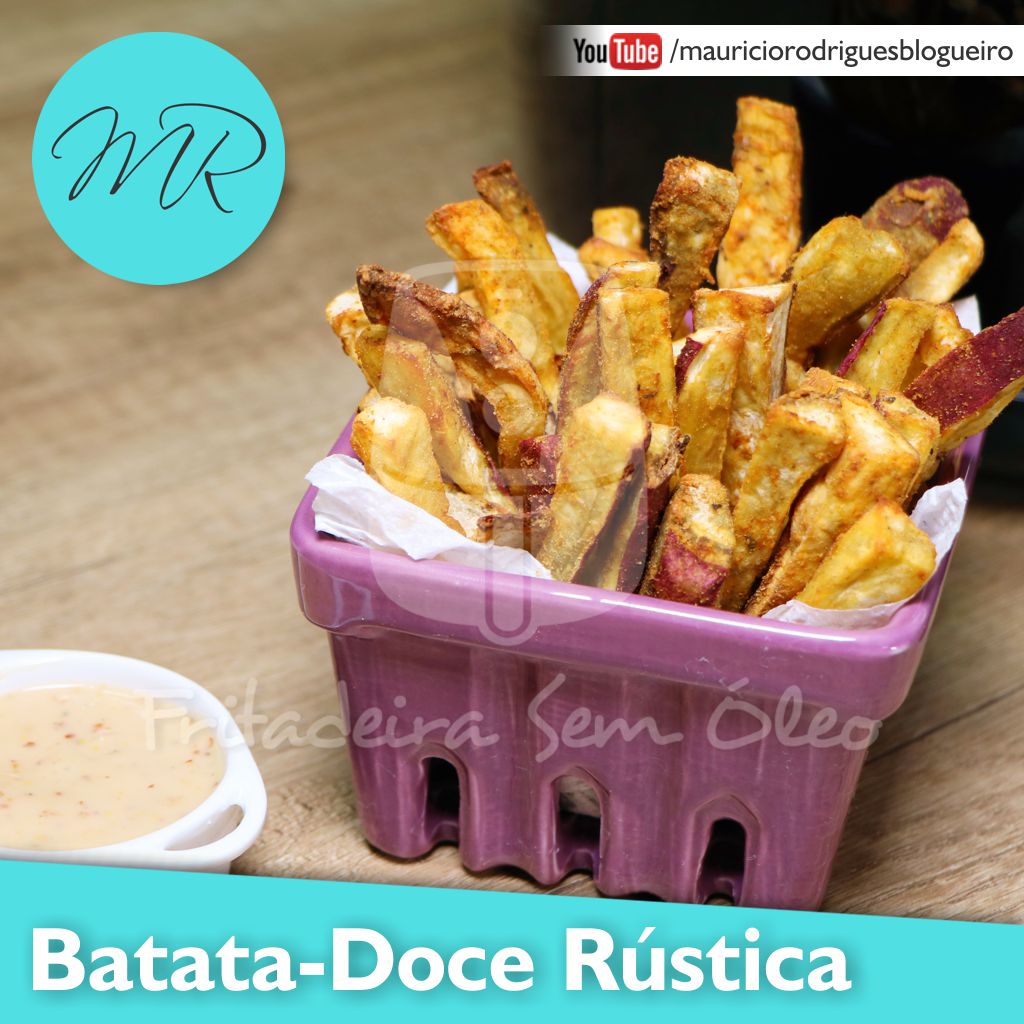 VÍDEO - Batata-Doce Rústica na AirFryer | Fritadeira sem Óleo ...