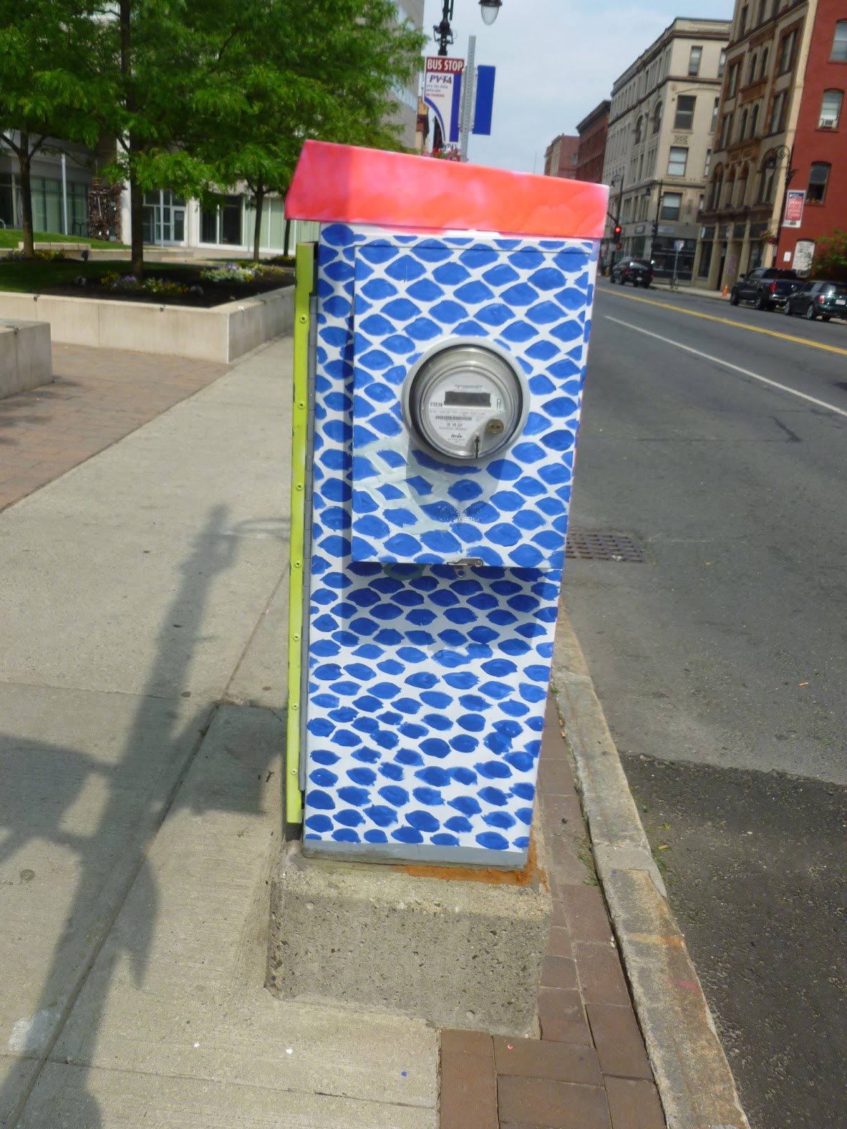 Photo-ops: Decorated Utility Box: Ikat Utility Box - Springfield, MA