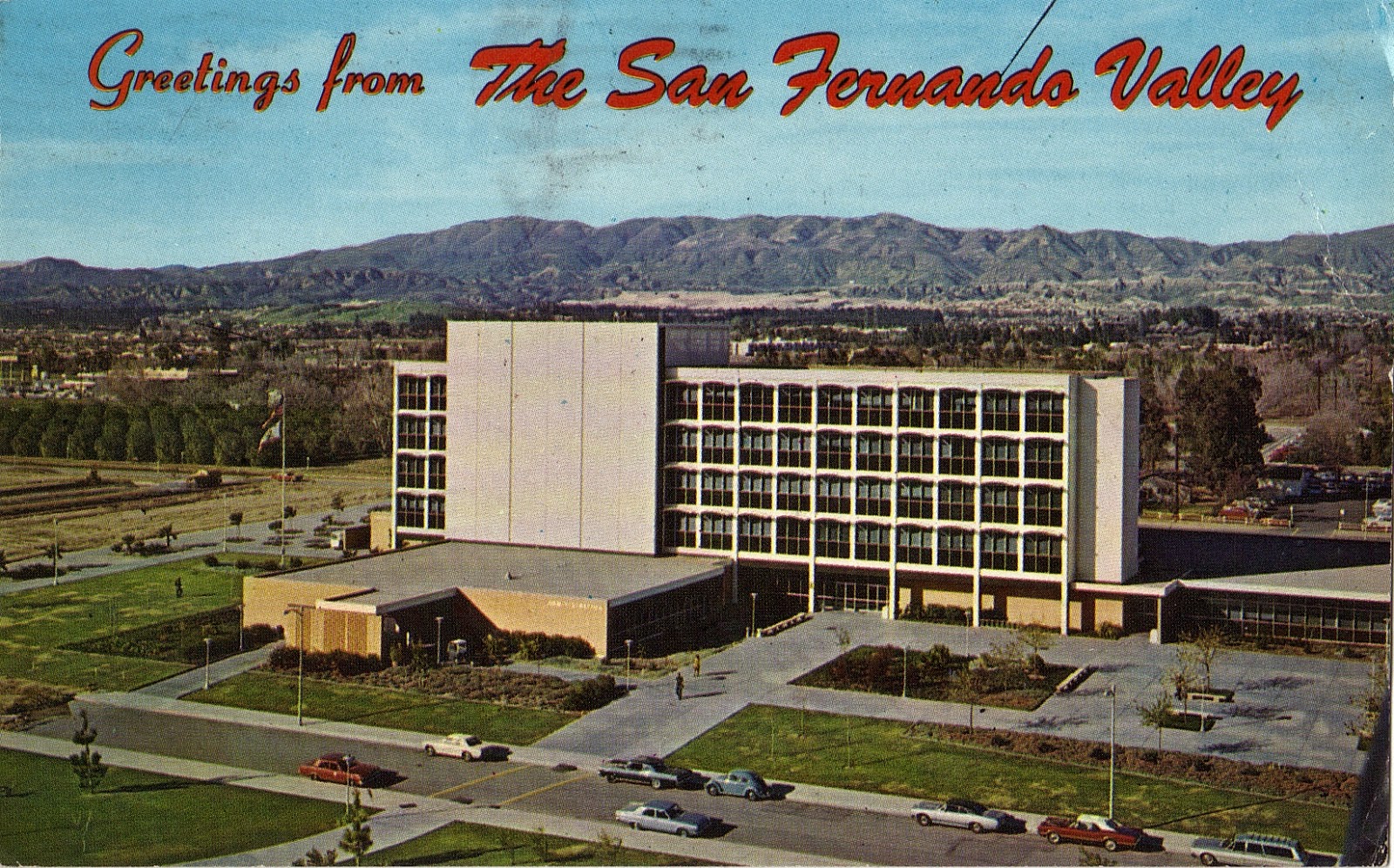 Admin Building at CSUN Postcard | San Fernando Valley Blog