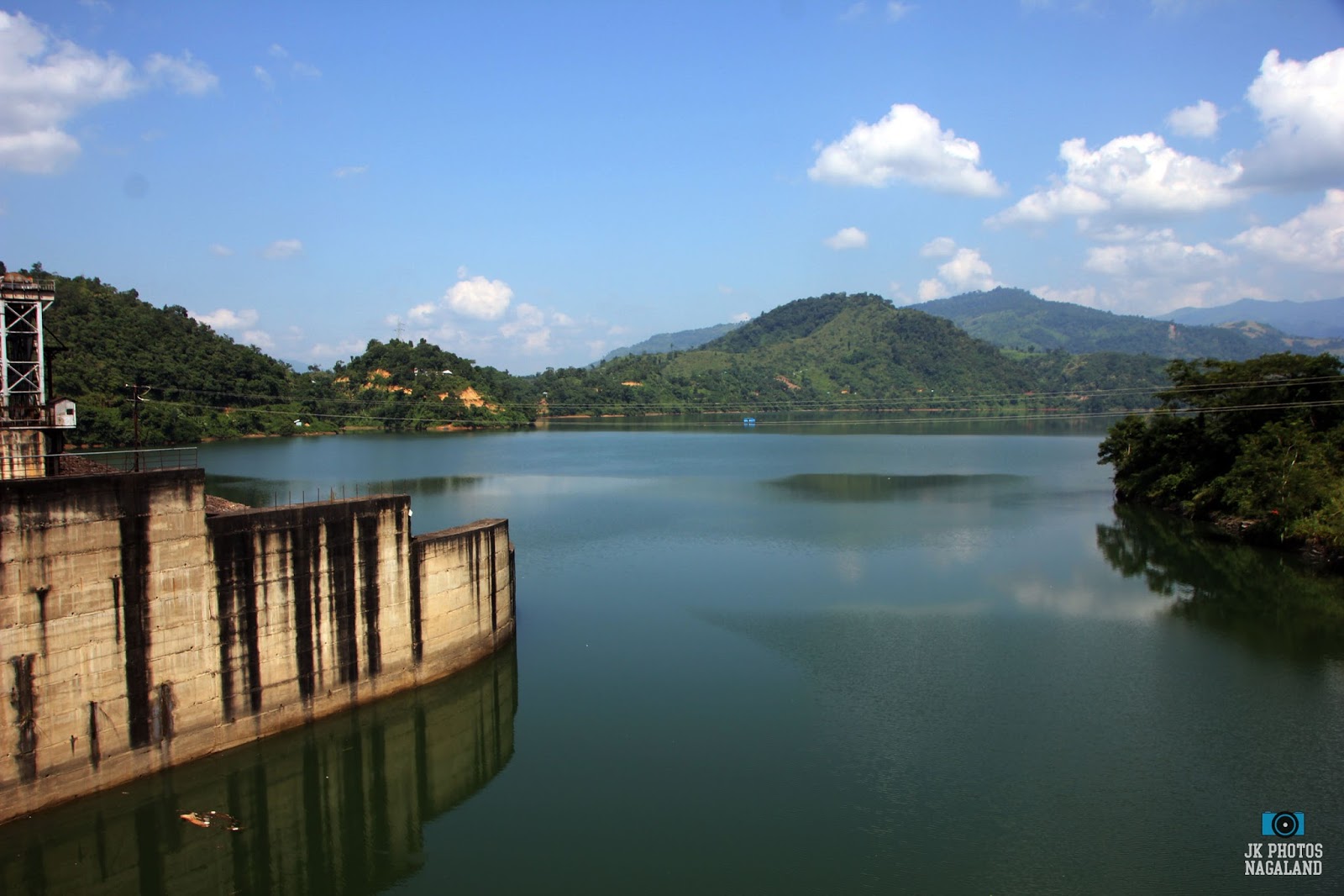 Photos of Doyang Dam build across the Doyang river, Wokha, Nagaland