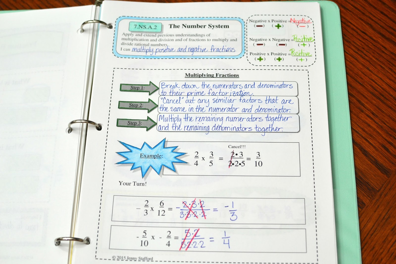 Math in Demand: 7th Grade Math Interactive Notebook