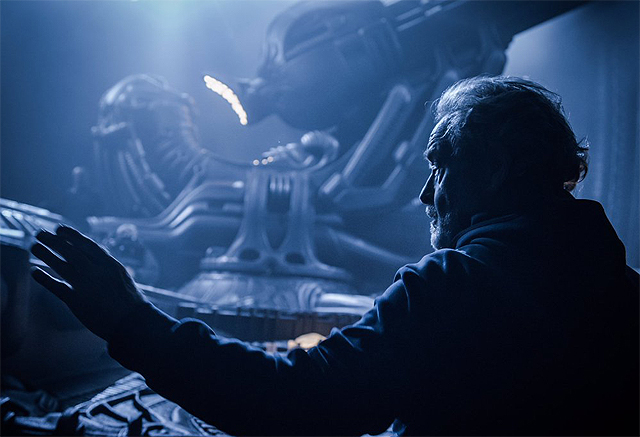 Images: Ridley Scott On The Set of Alien:Covenant