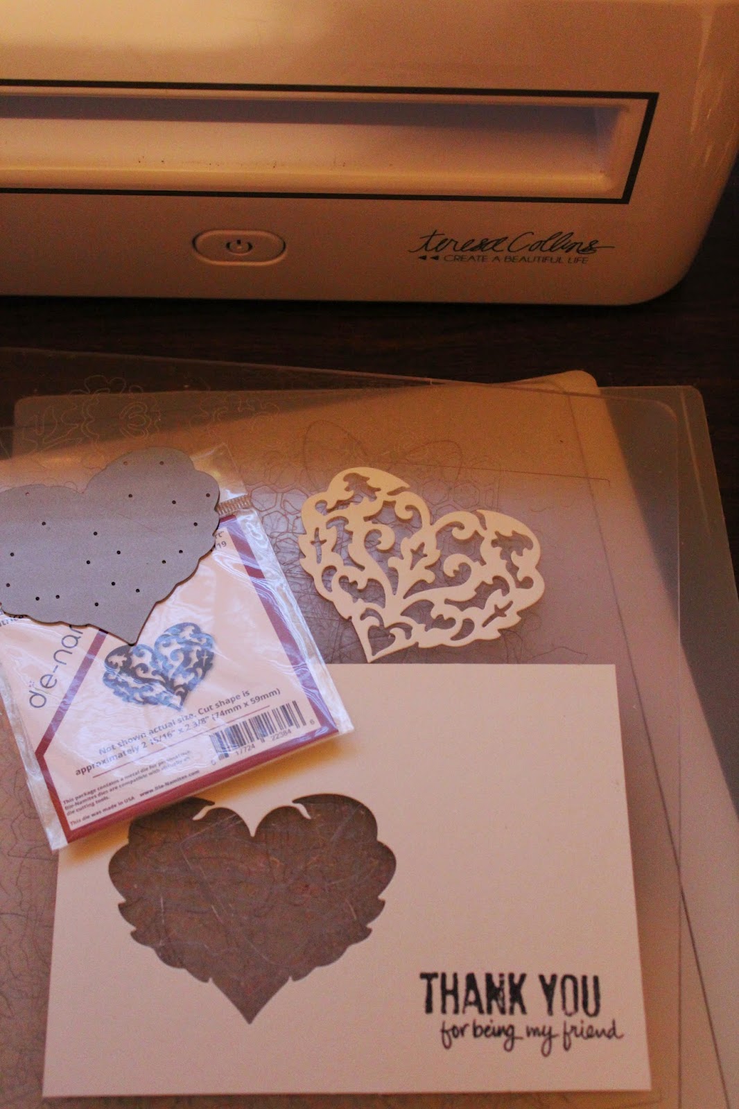 Thank You {Embossed Heart Card} - Craftwell Blog