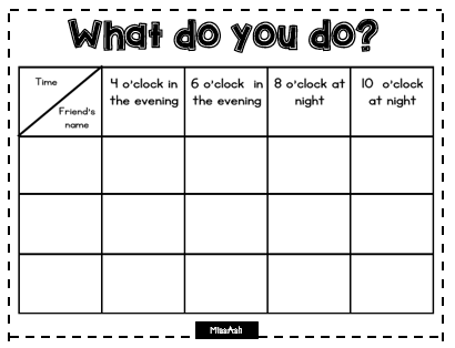 ASH THE TEACHER: Unit 1: Things I Do