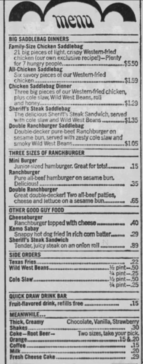 BOOKSTEVE'S LIBRARY: Lone Ranger Restaurants