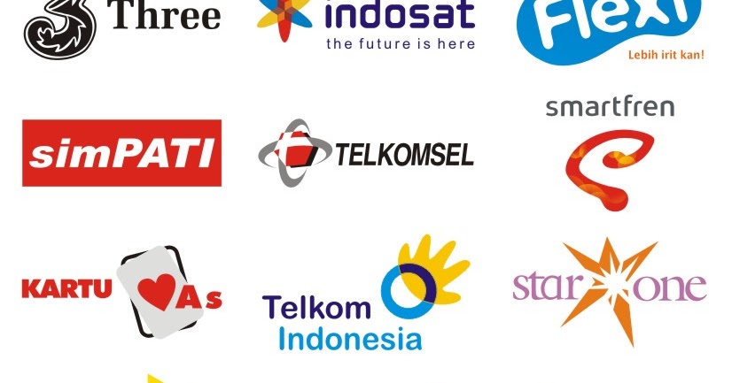 Kumpulan logo operator selular Indonesia vector | Provider telepon ...