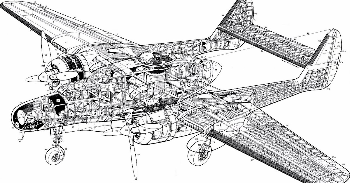 Northrop P-61 Black Widow Cutaway Drawing - Aircraft News & Galleries ...