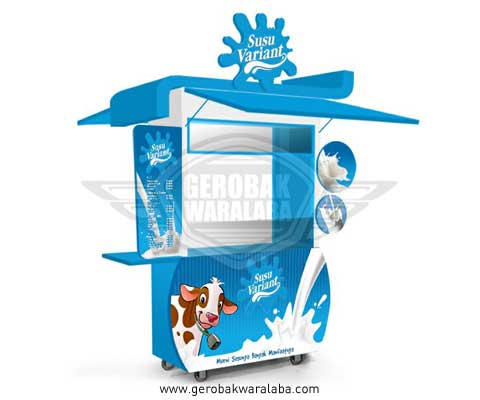 booth susu variant - jasa gerobak bandung | desain dan pembuatan ...