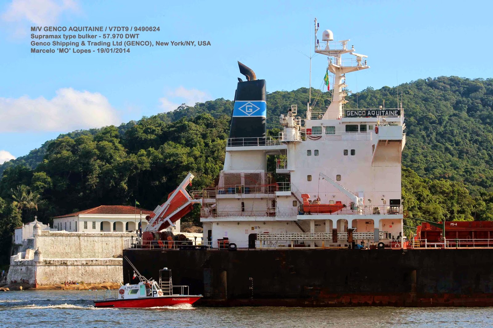 Santos Shiplovers: M/V Genco Aquitaine / V7DT9 - Embarque de açúcar ...