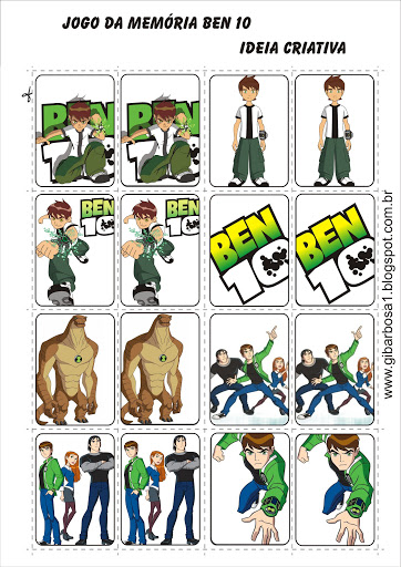 Jogo da Memória Ben 10 | Ideia Criativa - Gi Carvalho Educação Infantil