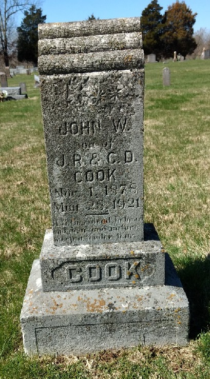Western Kentucky Genealogy Blog: John W. Cook 1878 - 1921