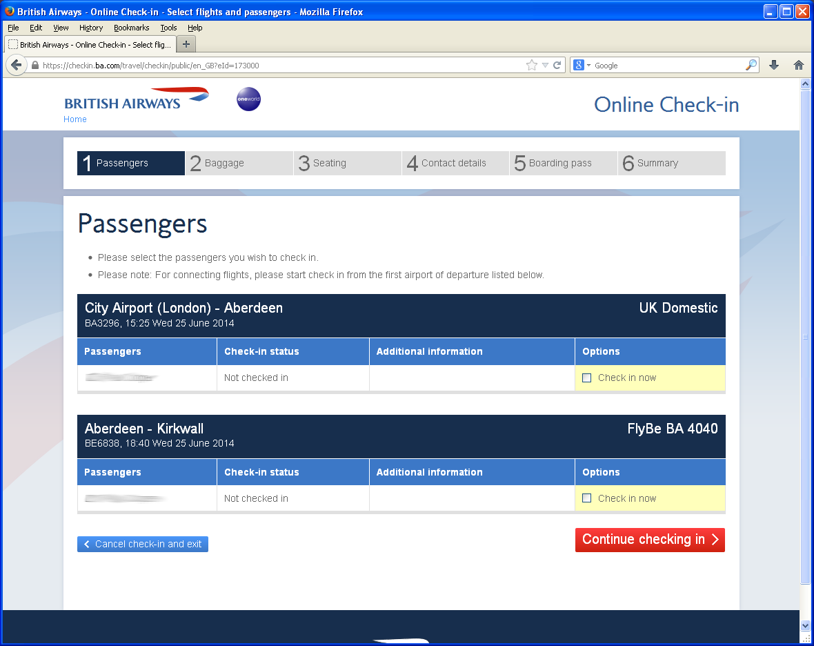 Us in Orkney: NABAFWBAFNFWBACF - the return check-in