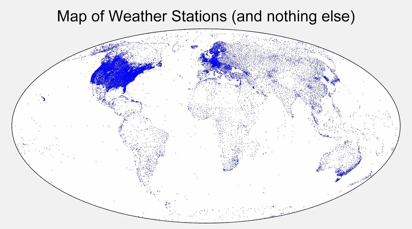 Map of weather stations