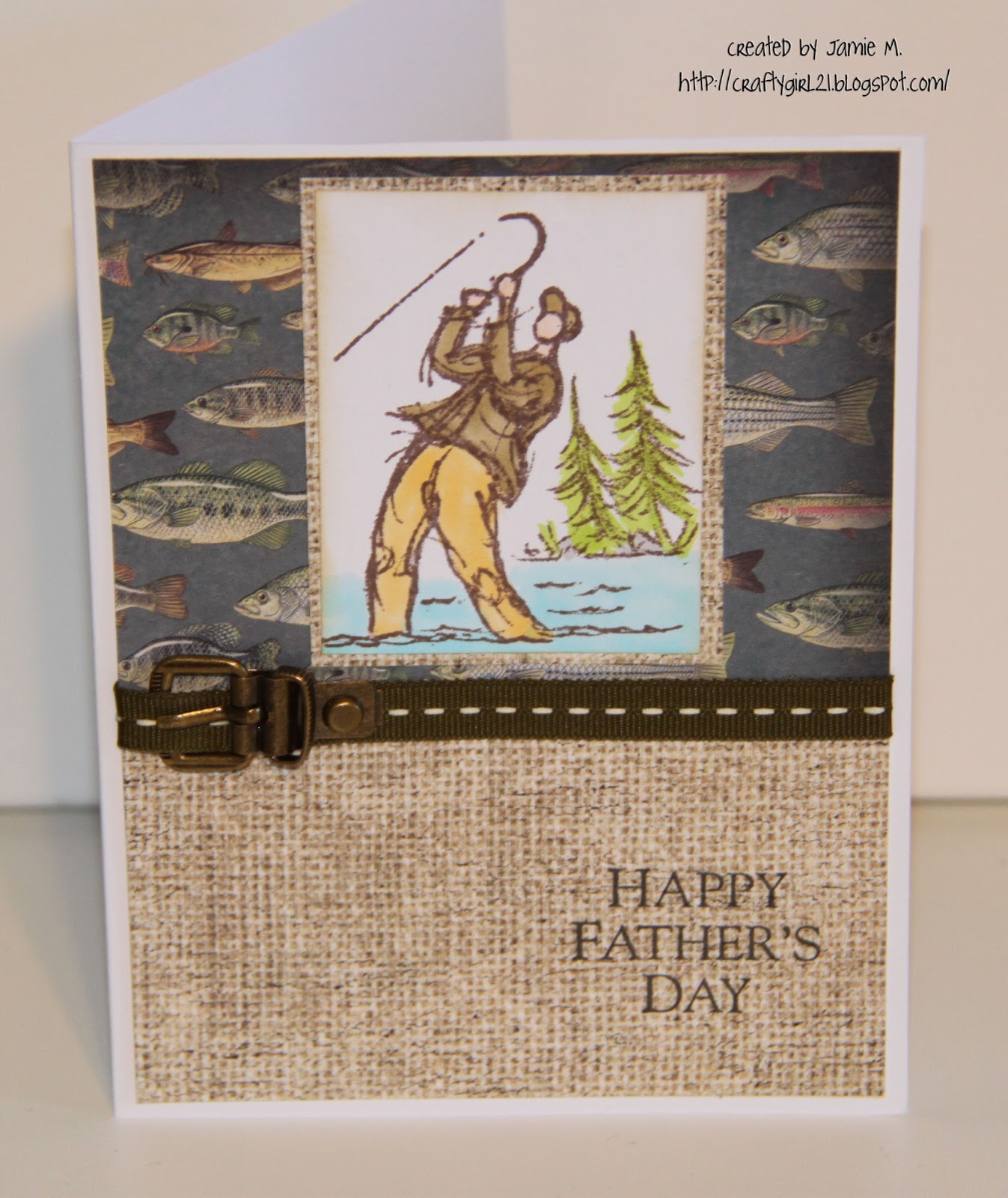 Crafty Girl 21!: Fishing Fathers Day Card