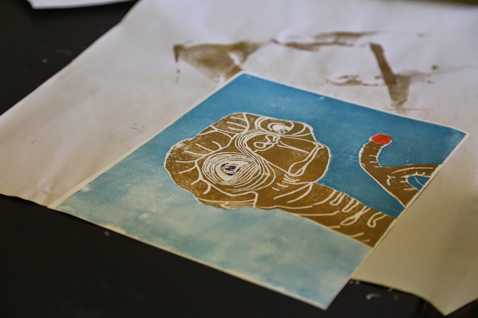 Grauer Art: Foam printmaking, 8th Grade Art