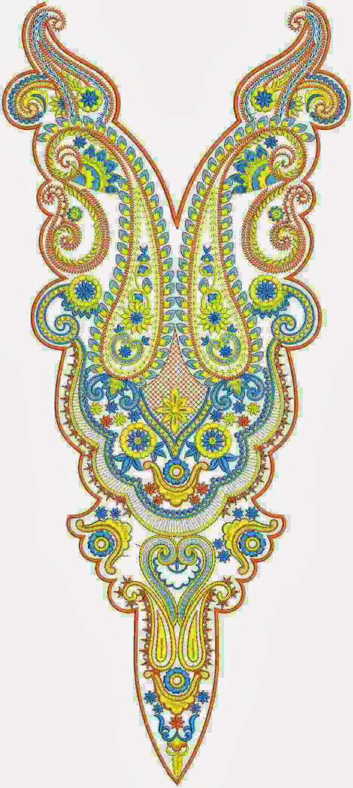 Embdesigntube: Fancy Fine Embroidered Neck Designs