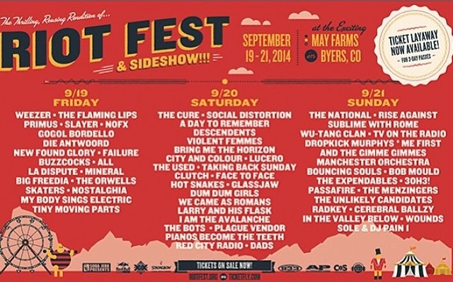 Chain Of Flowers: Denver Riot Fest daily lineup