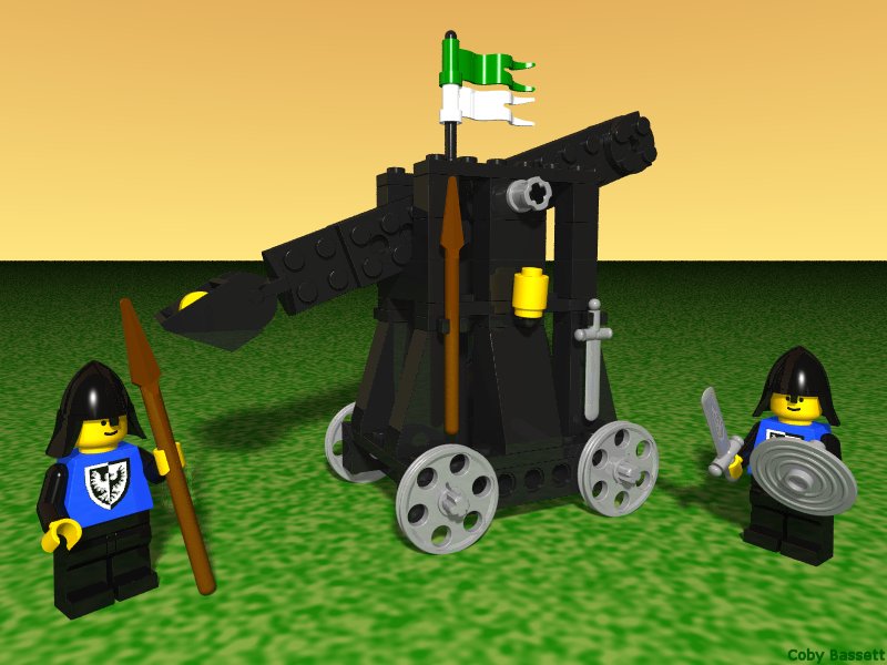 Ray-Traced Lego Mania: 6030 - Catapult