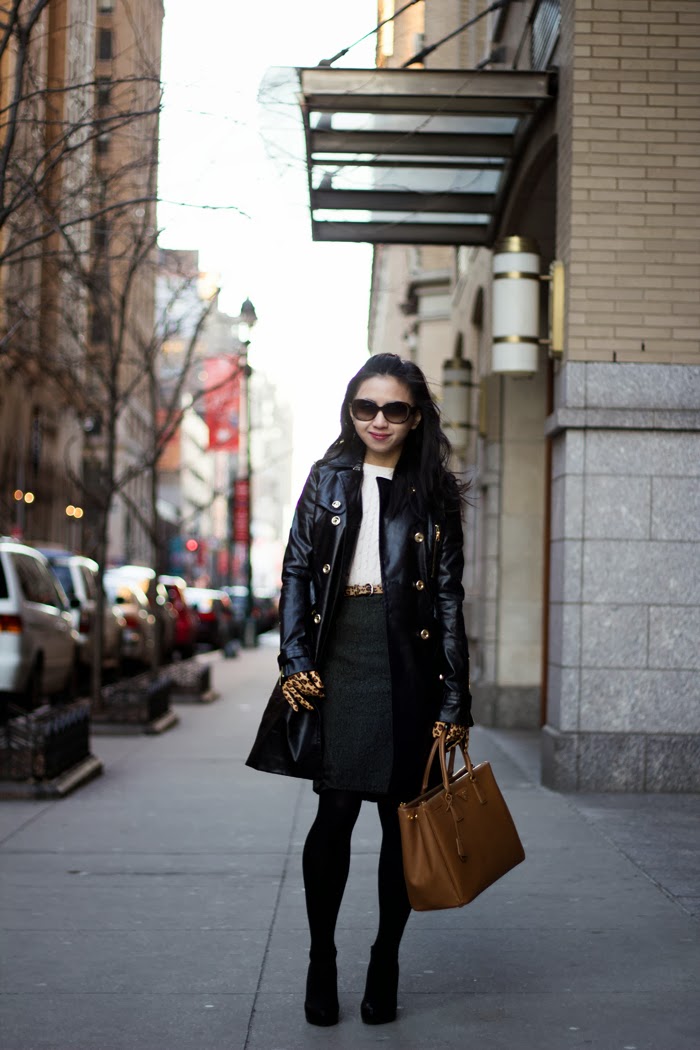 Coated Denim Trench Coat - Elle Blogs