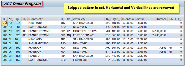 ALV Object Model – Display Settings