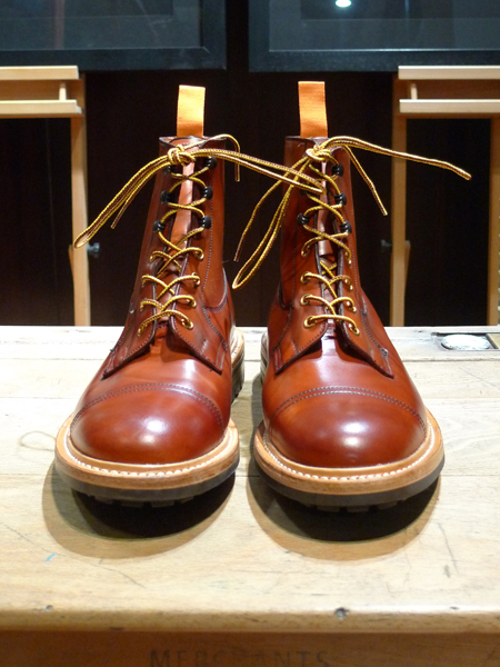 After the Denim: Tricker's x The Bureau - Orange Cordovan Toe Cap Super ...