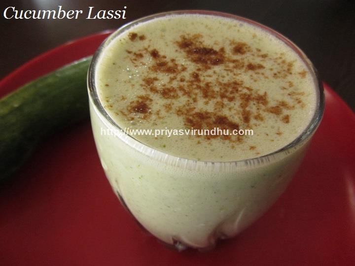 Priya's Virundhu: Cucumber Lassi/Cucumber Lassi Recipe/Salted Cucumber ...