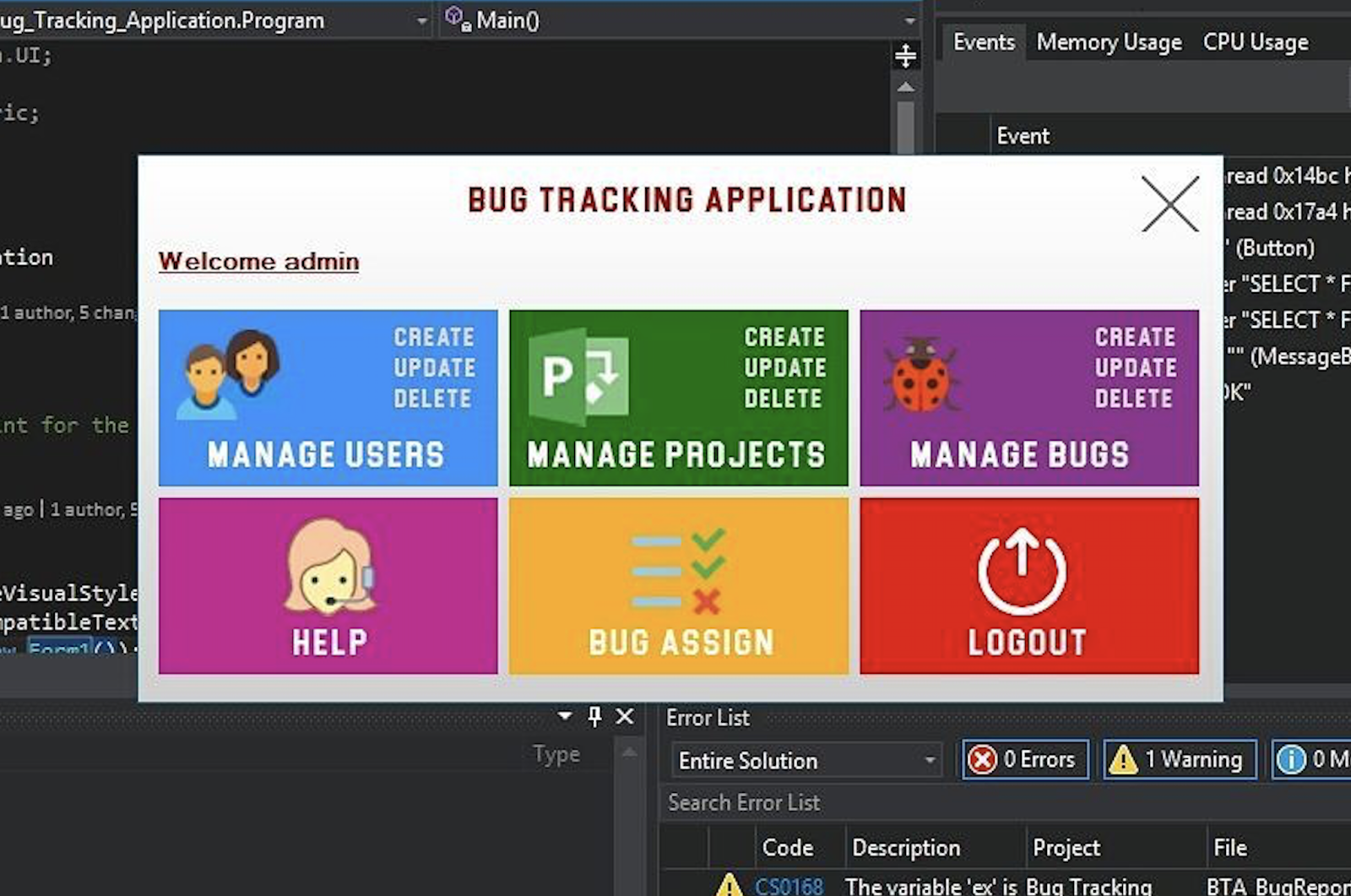 Bug Tracking Application Assignment Source Code