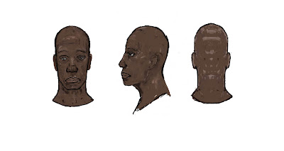 DFGA sketchbook: 360 view of my character's head