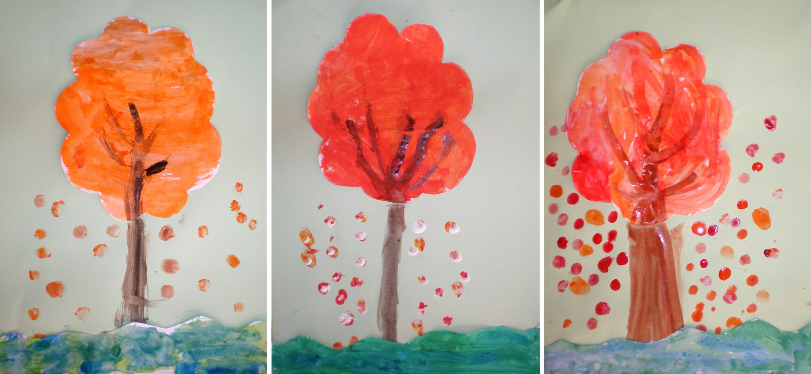 Arte plastice-tehnici de lucru: „Toamnă aurie” - Materiale didactice de ...