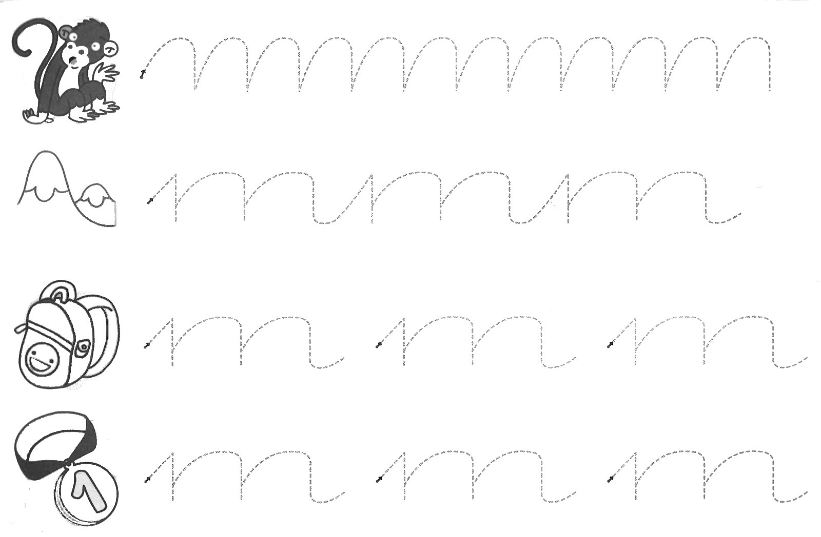 Mi Mundo Infantil: GRAFÍA DE LA M