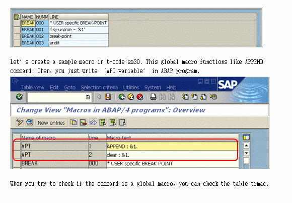 ABAP Tip Note: ABAP TIP Local & Global Macro