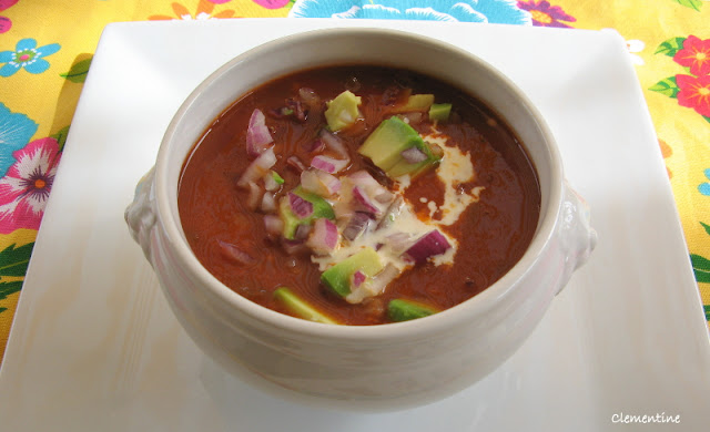 Le blog de Clementine: Soupe mexicaine aux haricots rouges