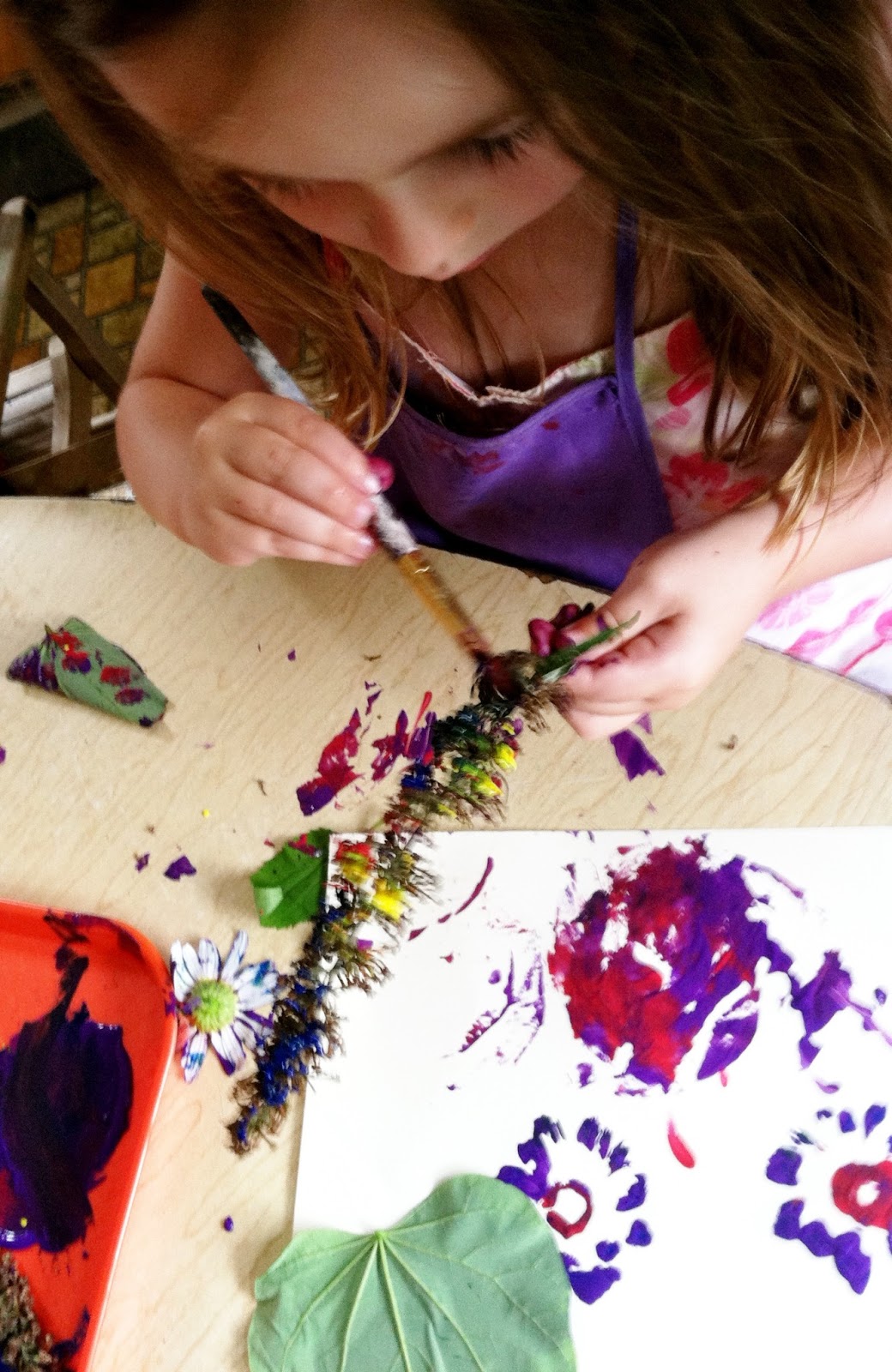 art and soul preschool: Flower Printing