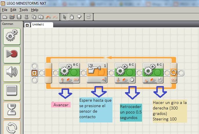 Programación Gráfica: LEGO MINDSTORMS NXT 2 - SENSOR DE CONTACTO