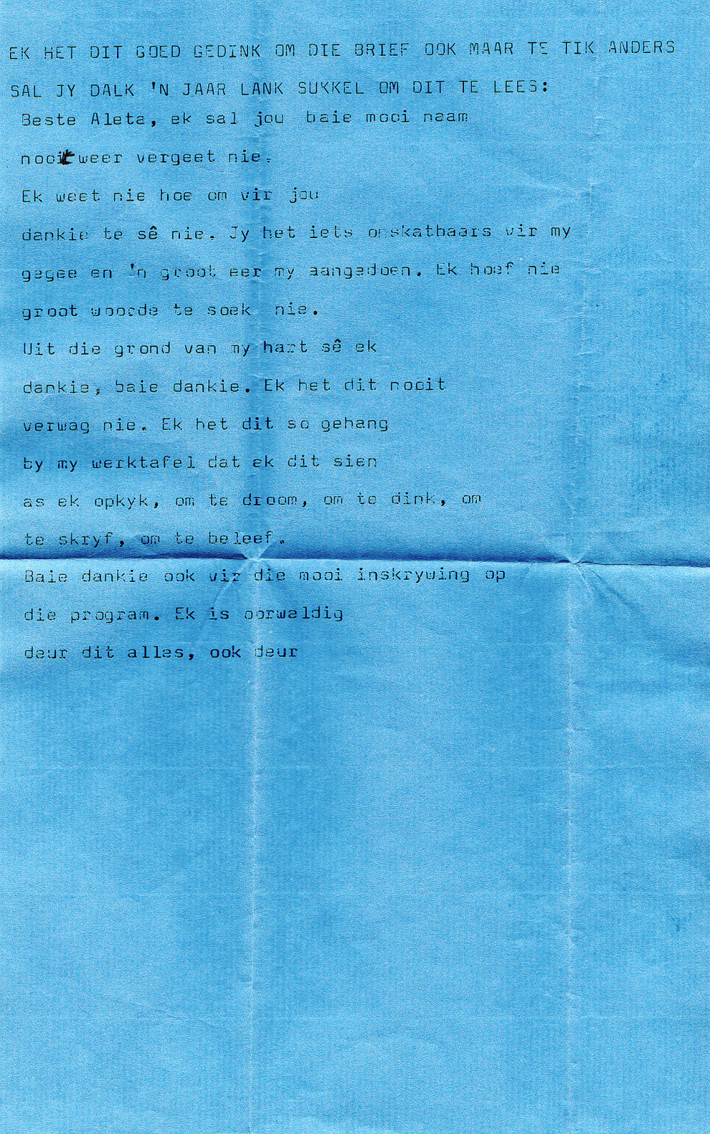 Art of Aleta Michaletos: T T CLOETE: A BITTER-SWEET STORY......