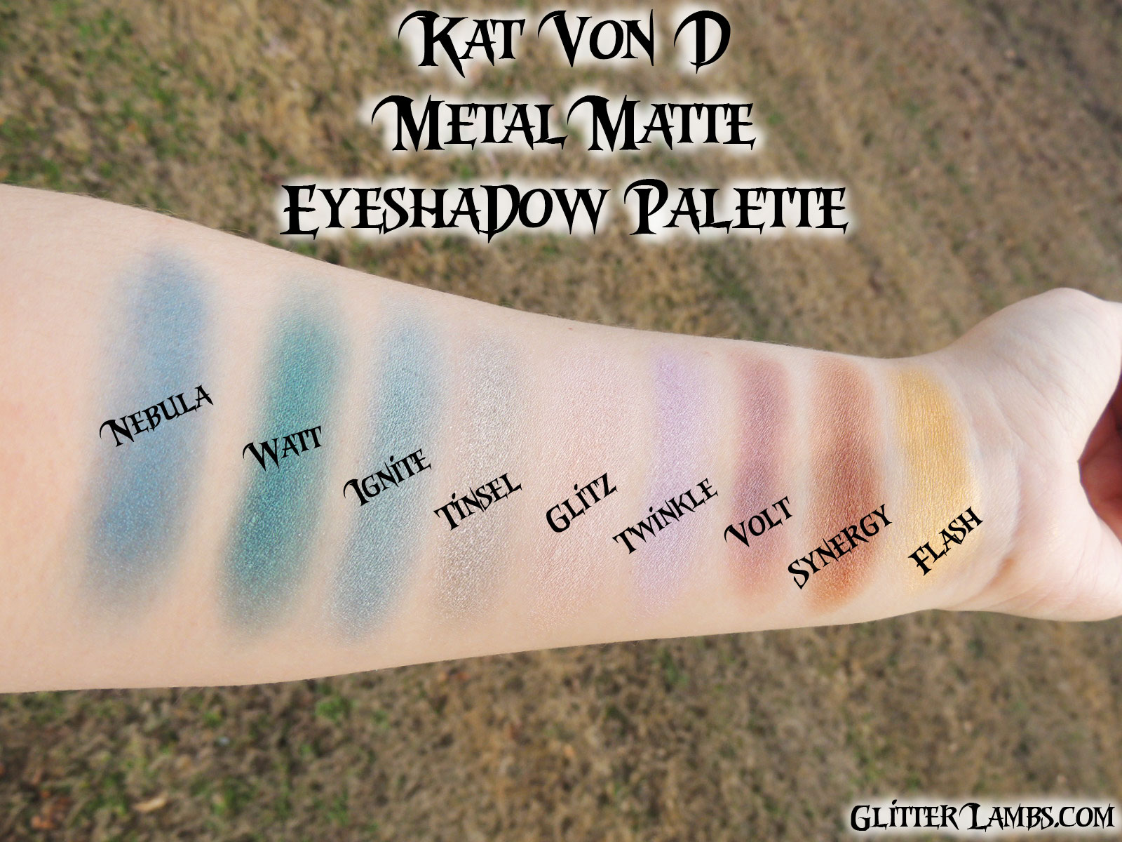 Glitter Lambs: Kat Von D Metal Matte Eyeshadow Palette Swatches Review