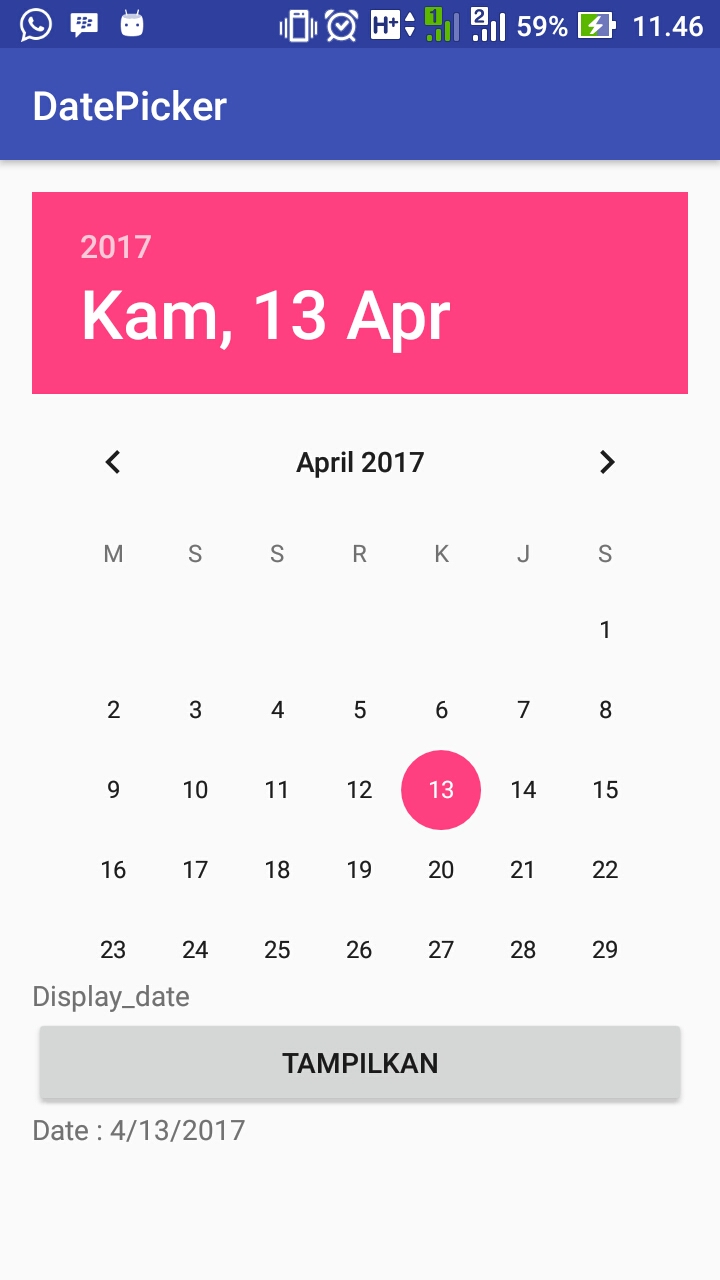 Cara Membuat DatePicker Keren di Android Studio ~ Domo Teknologi