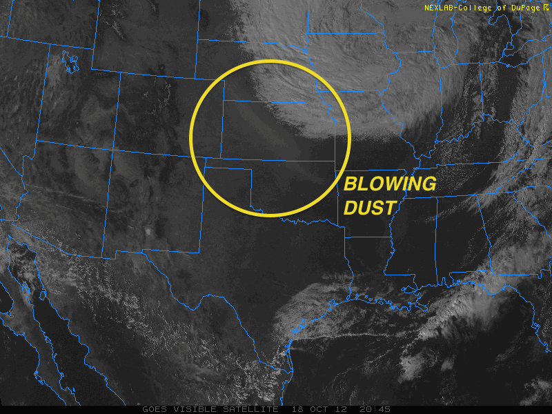 The Weather Centre: Blowing Dust Causing Problems in Kansas