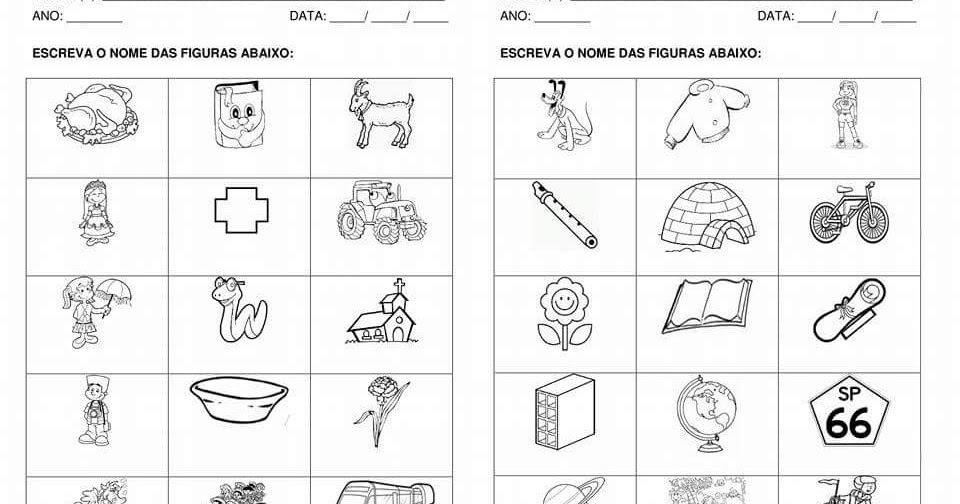 Escrita espontânea ~ Atividades para baixar