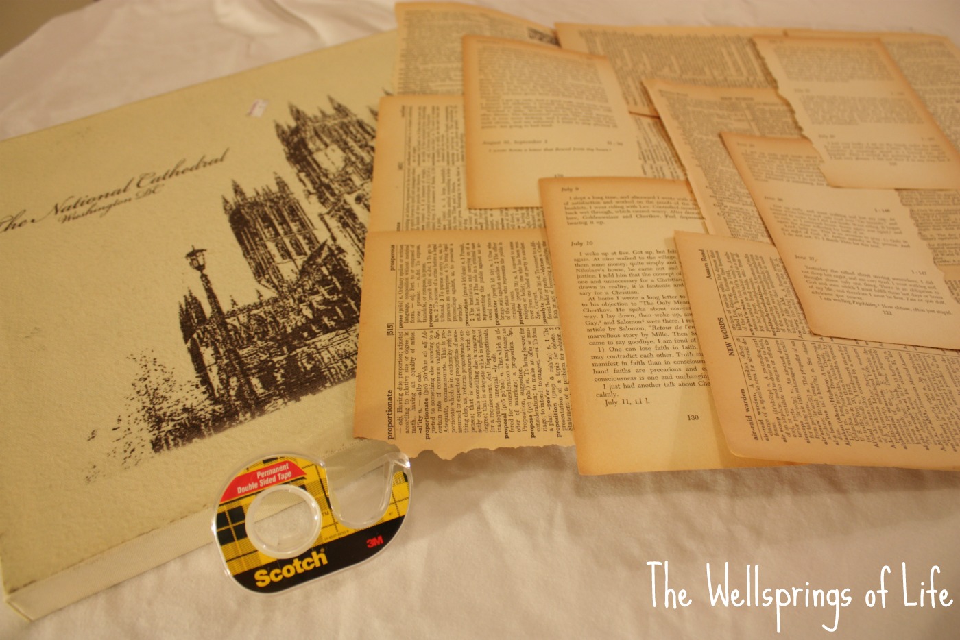 The Wellsprings of Life: Book Page Canvas {Tutorial}