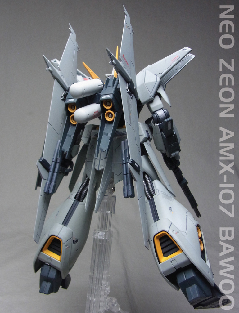 GUNDAM GUY: RE/100 AMX-107 Bawoo - Customized Build