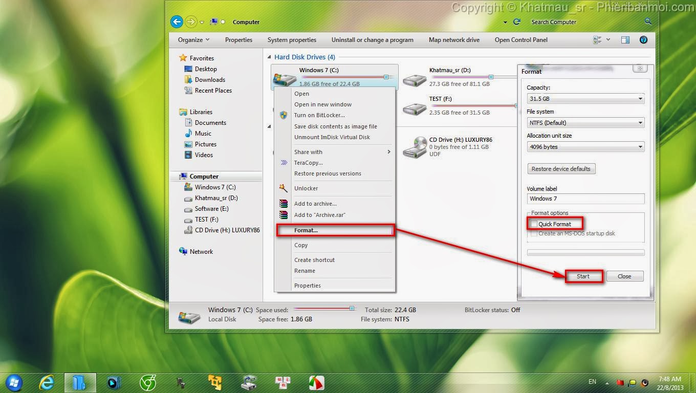 Hướng dẫn cài Windows xp, 7, 8, 8.1 bằng WinNTSetup