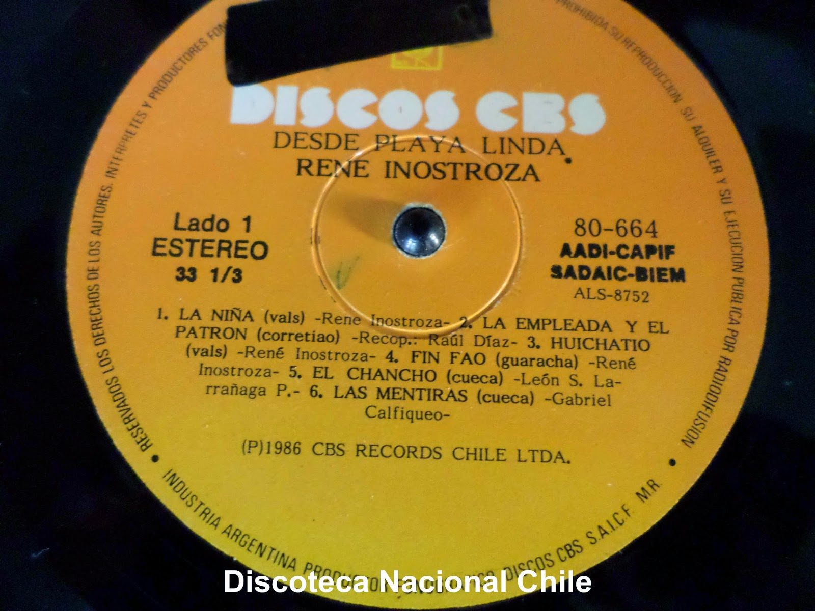 Discoteca Nacional Chile: René Inostroza: Desde Playa Linda. 80-664 ...