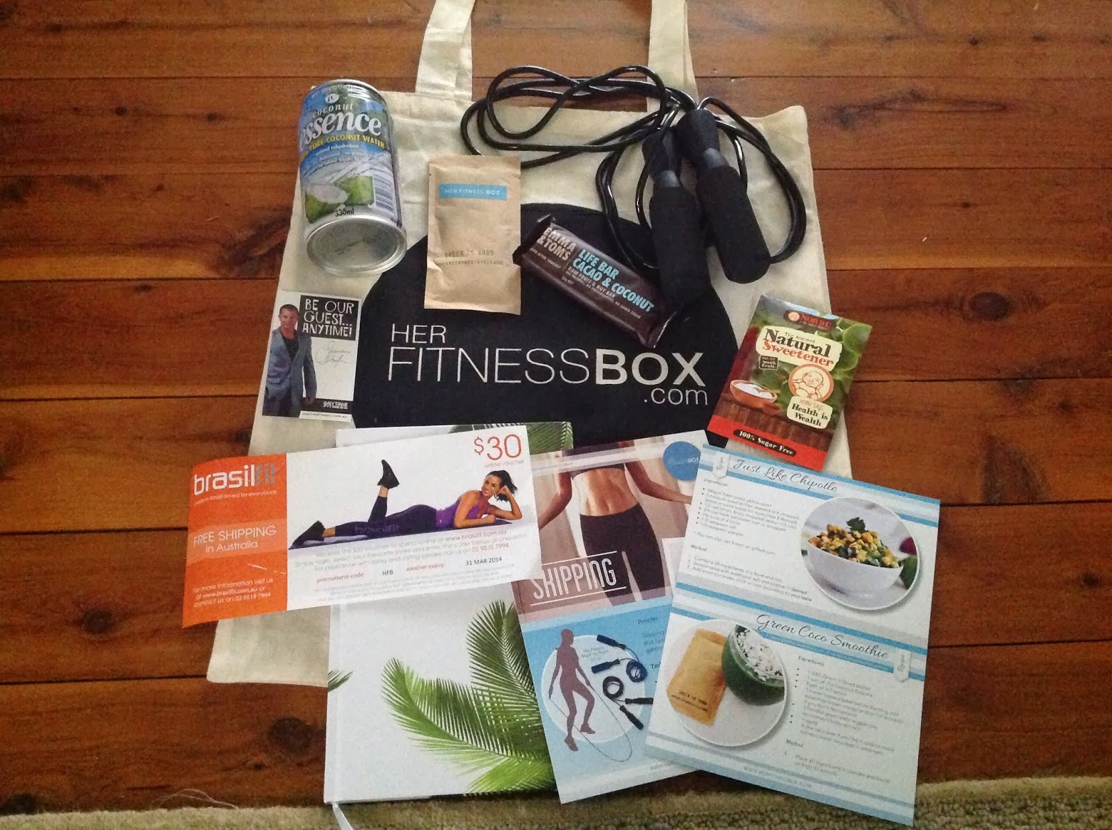 Far and Farm: Her Fitness Box - February 2014 review (launch box)