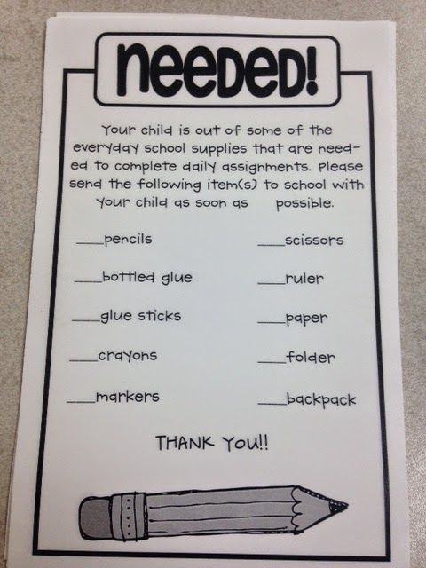 Second Grade Smartypants: Bright Ideas Link Up-Supply Notes