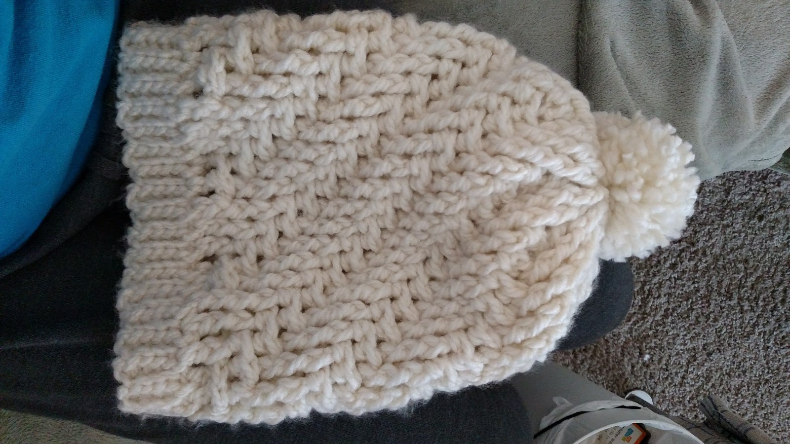 Erin's Crafty Endeavors: Super soft textured poof ball hat